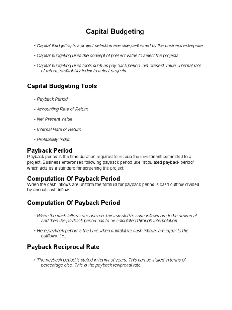 Capital Budgeting | PDF | Capital Budgeting | Net Present Value