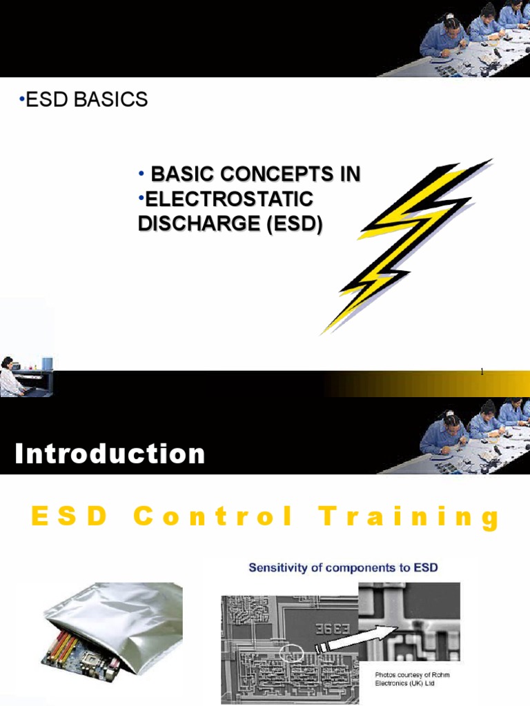 ESD Basics and Control Training Guide | PDF | Electrostatic Discharge ...