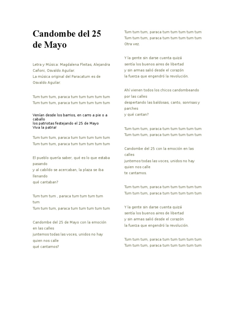 Candombe Del 25 de Mayo | PDF