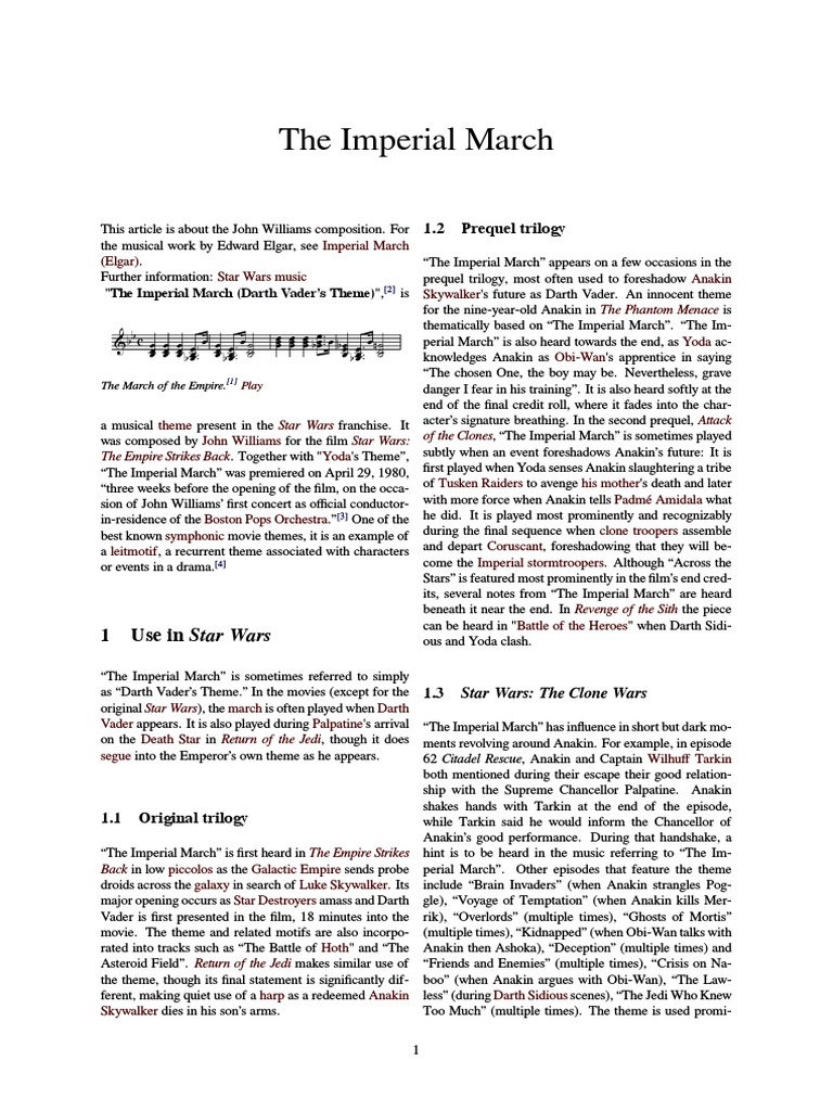 The Imperial March | PDF | Space Westerns | Star Wars