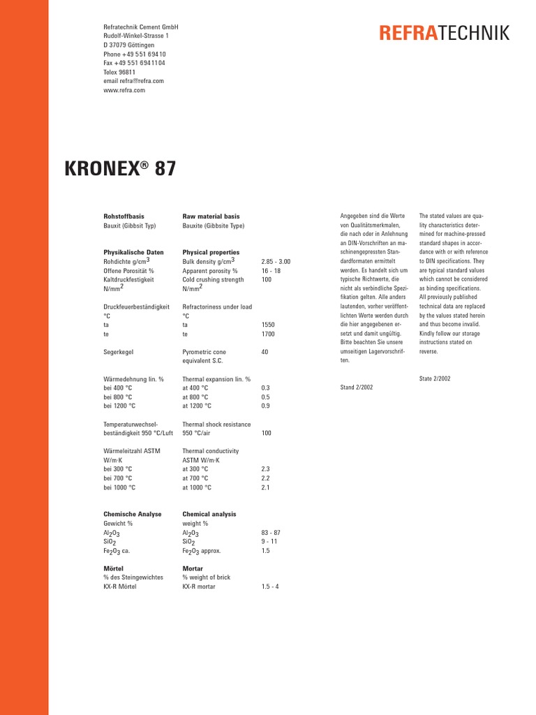 Kronex 87 D E | PDF