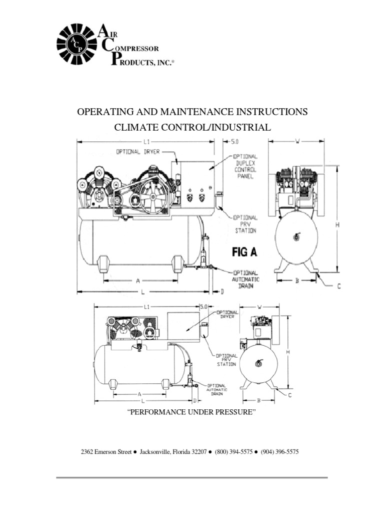 Operating and Maintenance Instructions PDF | PDF | Gas Compressor ...
