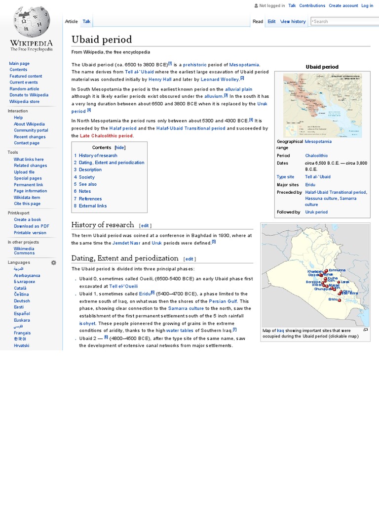 Ubaid | PDF | Archaeology | Bronze Age