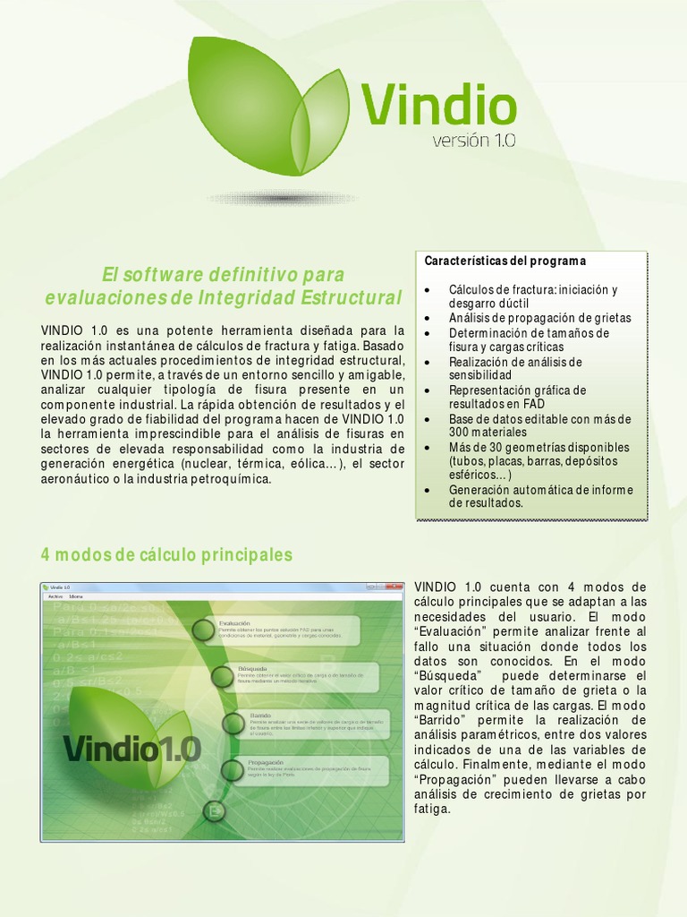 Software VINDIO 1.0 para Análisis Estructural | PDF | Fatiga (material ...