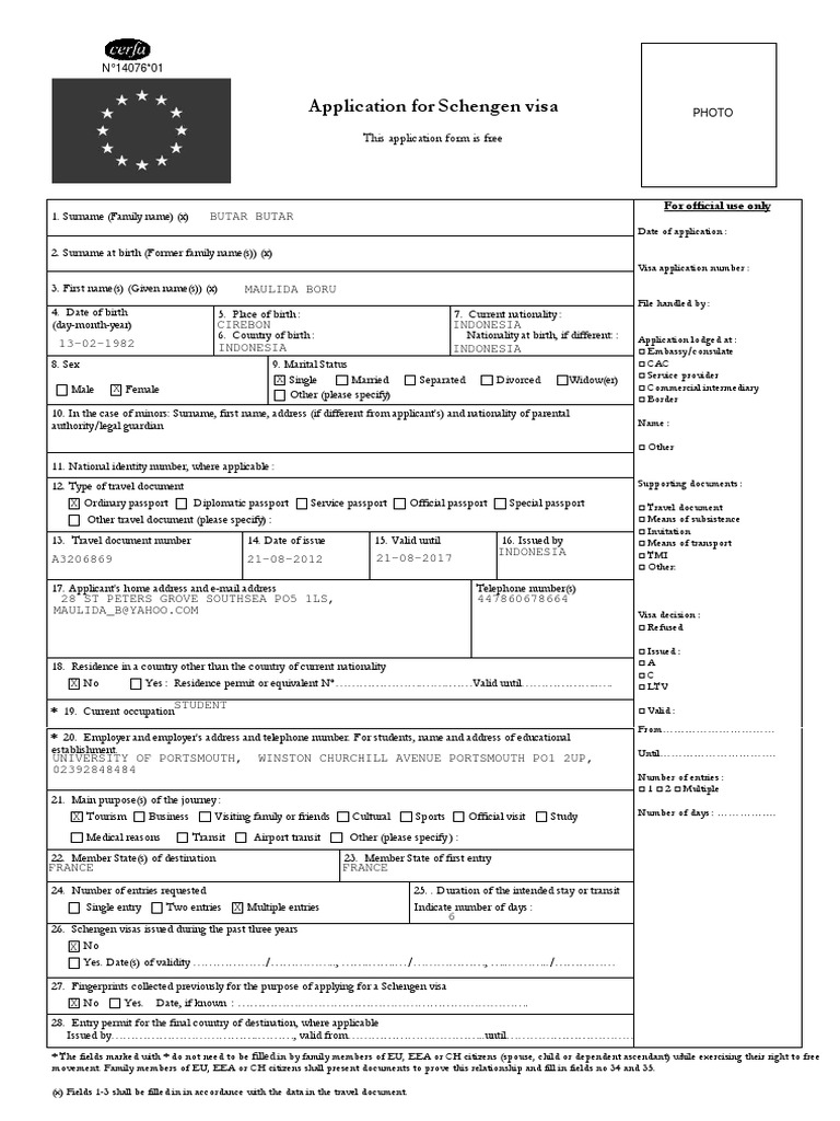 Application Form Original - en | PDF | Travel Visa | Passport