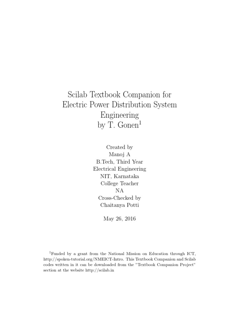 (Scilab Textbook) Electric Power Distribution System Engineering - T ...
