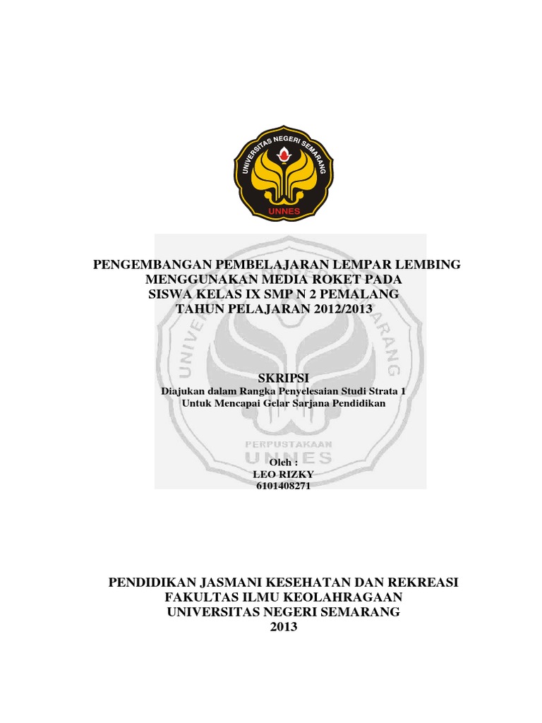 Pembelajaran Lempar Lembing Media Roket | PDF