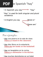 Spanish Powerpoint Hay There Is There Are | PDF | Foreign Language Studies