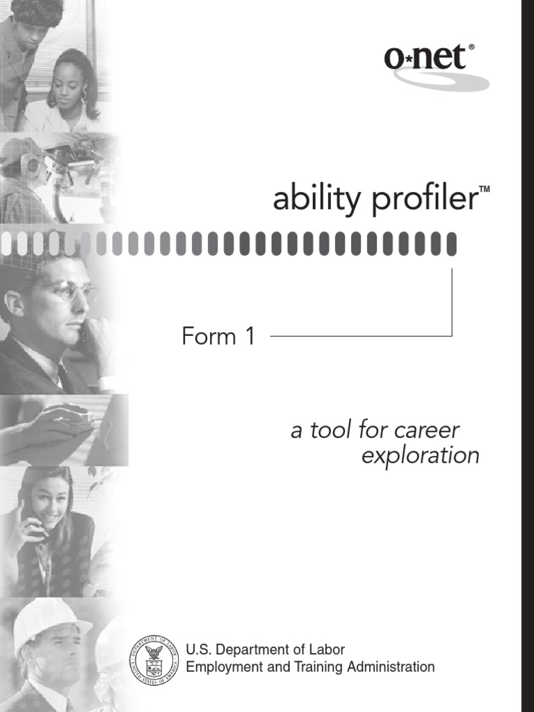 Ability Profiler ONET | Download Free PDF | Educational Assessment ...