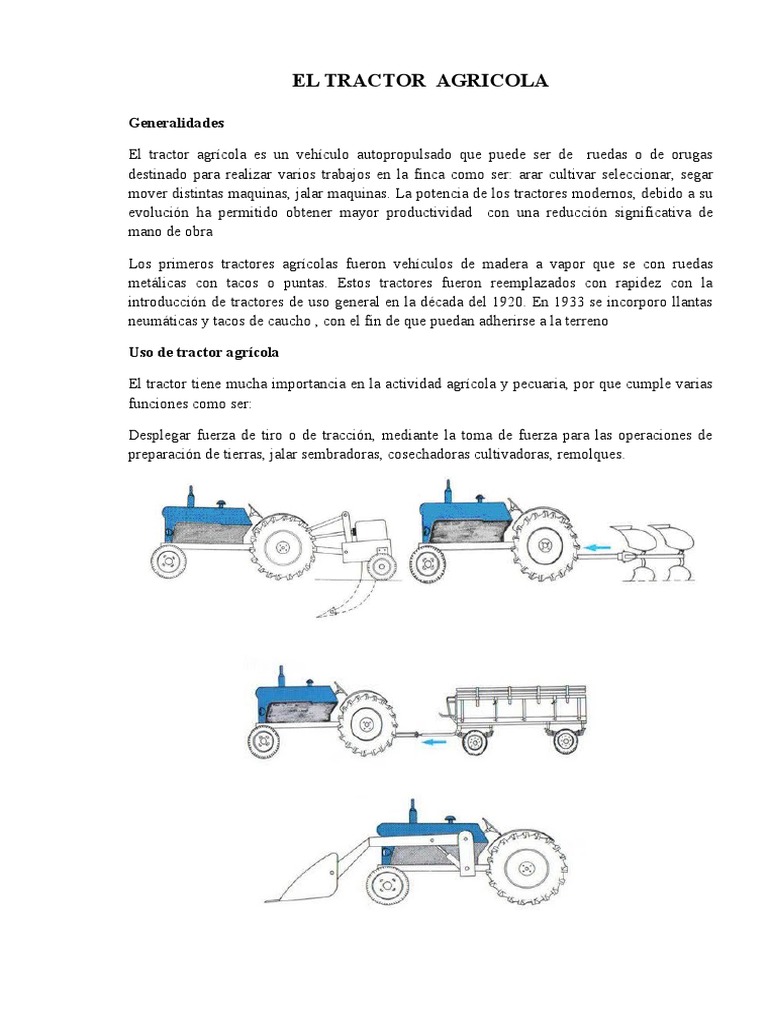Texto de Tractor | PDF | Pistón | Motor diesel