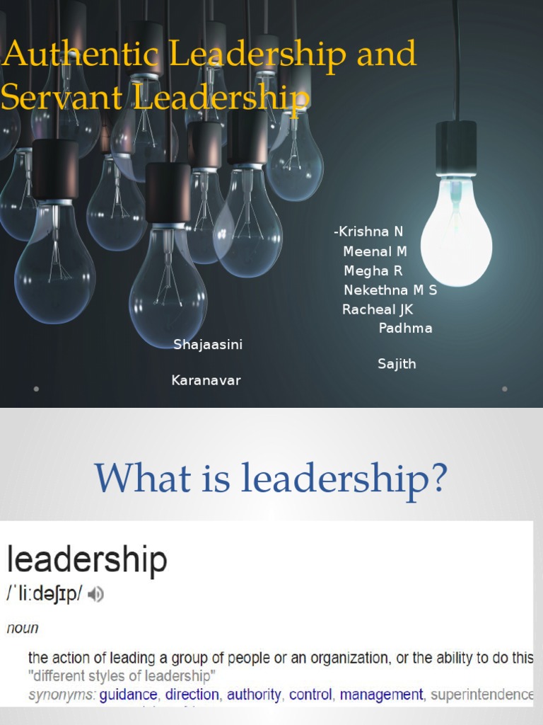 Authentic Leadership | PDF | Servant Leadership | Leadership