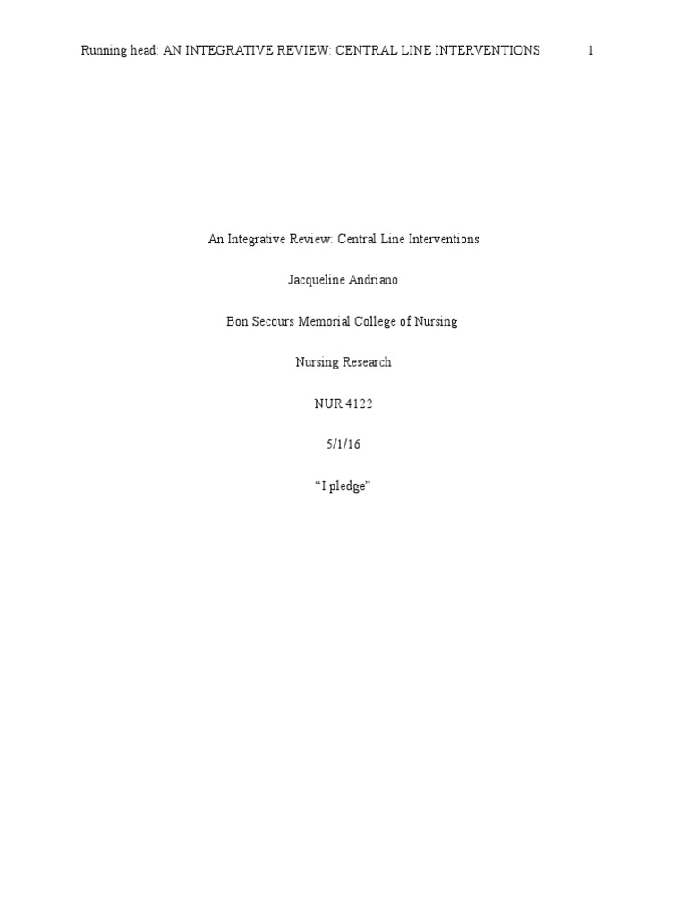 Final Integrative Review | PDF | Qualitative Research | Colony Forming Unit