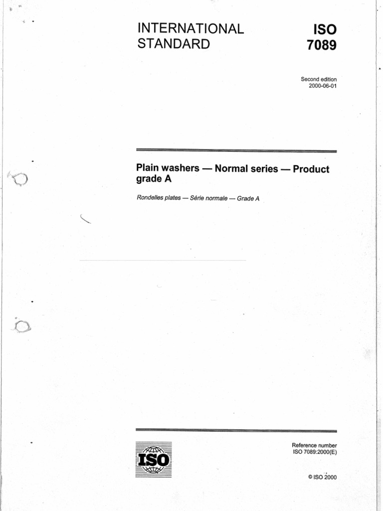 ISO 7089 - Plain Washers | PDF