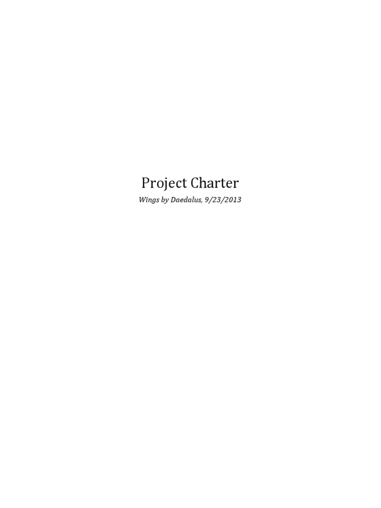 Project Charter | PDF | Software Prototyping | Software Development Process