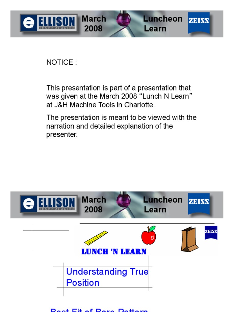 ETSE Zeiss True Position Bore Pattern | PDF