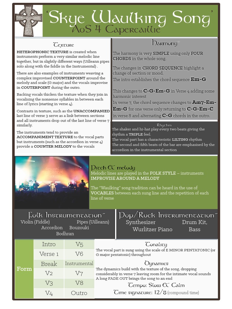 Capercaillie's Skye Waulking Song Analysis | PDF | Song Structure ...