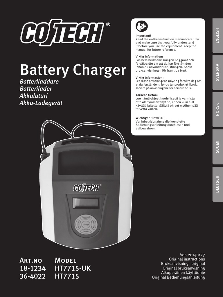 Cotech Batteriladdare | PDF