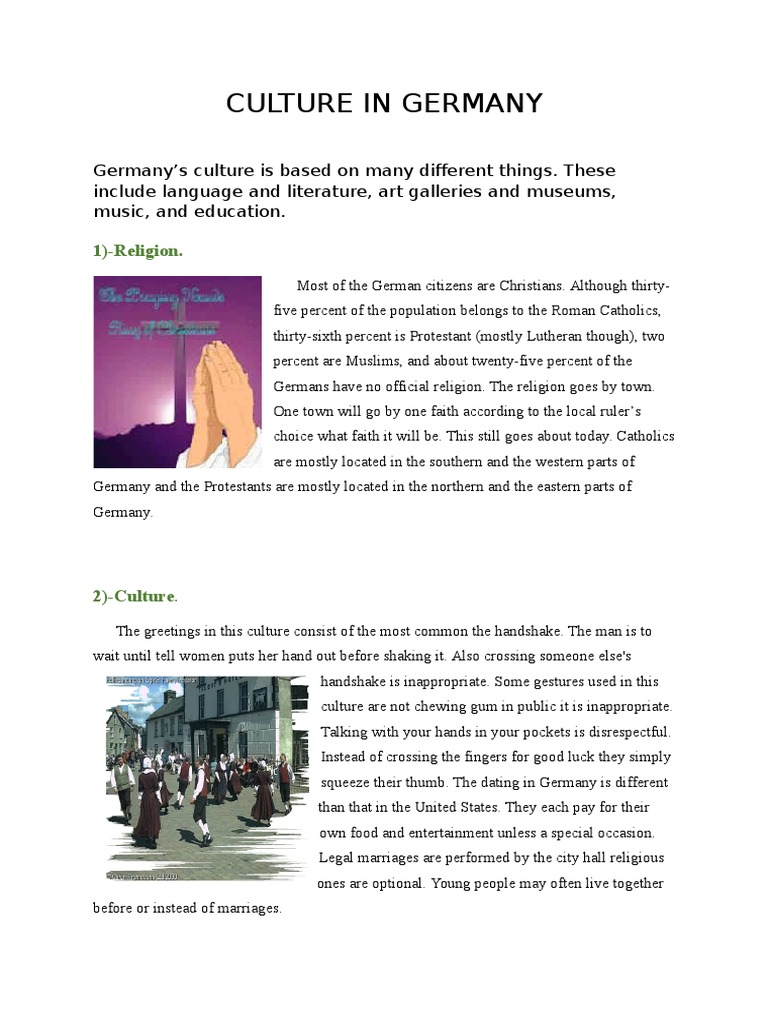 Culture in Germany | PDF | Germany | World Politics