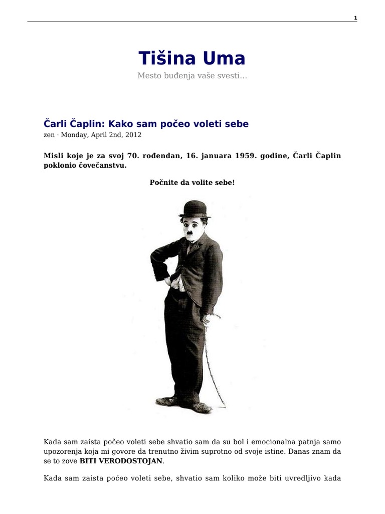 Carli Caplin Kako Sam Poceo Voleti Sebe | PDF