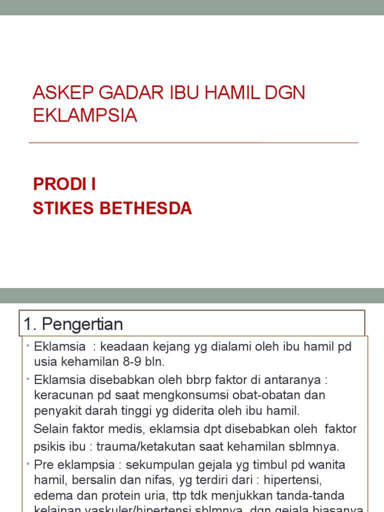 Askep Gadar Pada Eklampsia | PDF