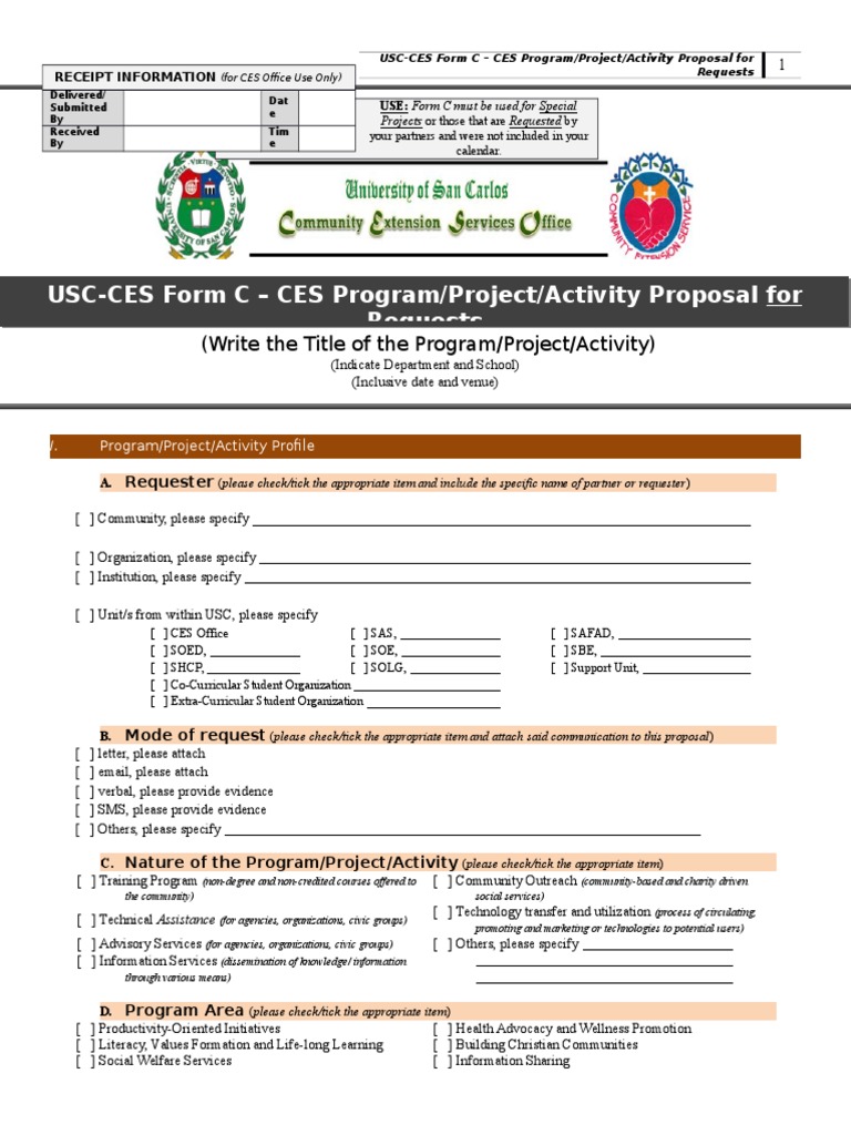 Usc-Ces Form C Ces Ppa For Requests | PDF | Goal | Information