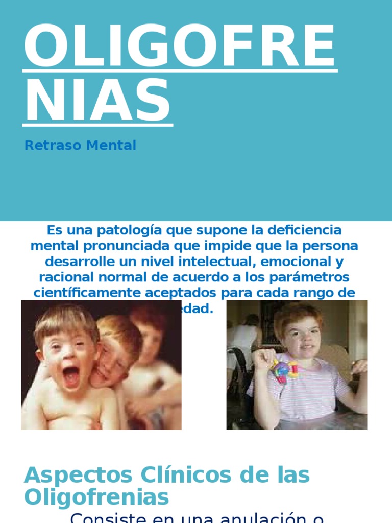 OLIGOFRENIAS | PDF | Discapacidad intelectual | Ciencias del comportamiento