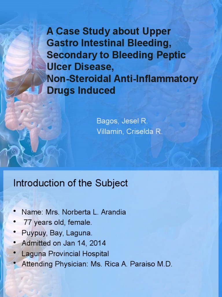 Arandia Case: NSAID-Induced GI Bleed | PDF | Gastrointestinal Tract ...