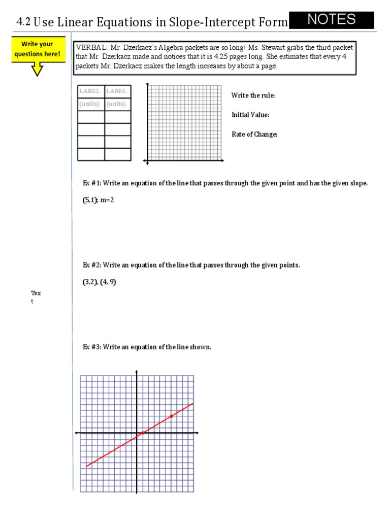 A1 6 2 Packet | PDF | Algebra | Teaching Mathematics
