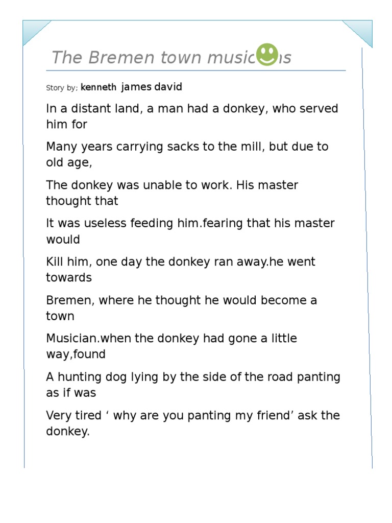 The Bremen Town Musicians | PDF