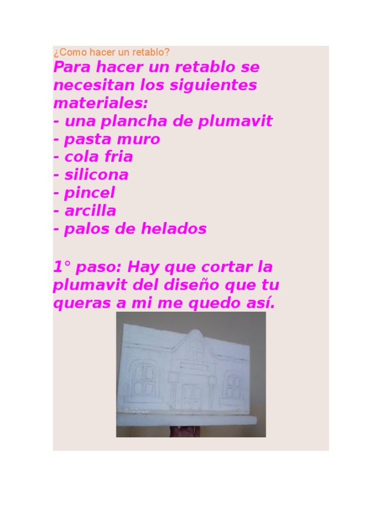 Como Hacer Un Retablo | PDF