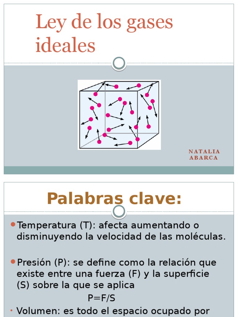 Ley de Los Gases Ideales | PDF | Gases | Mecánica estadística