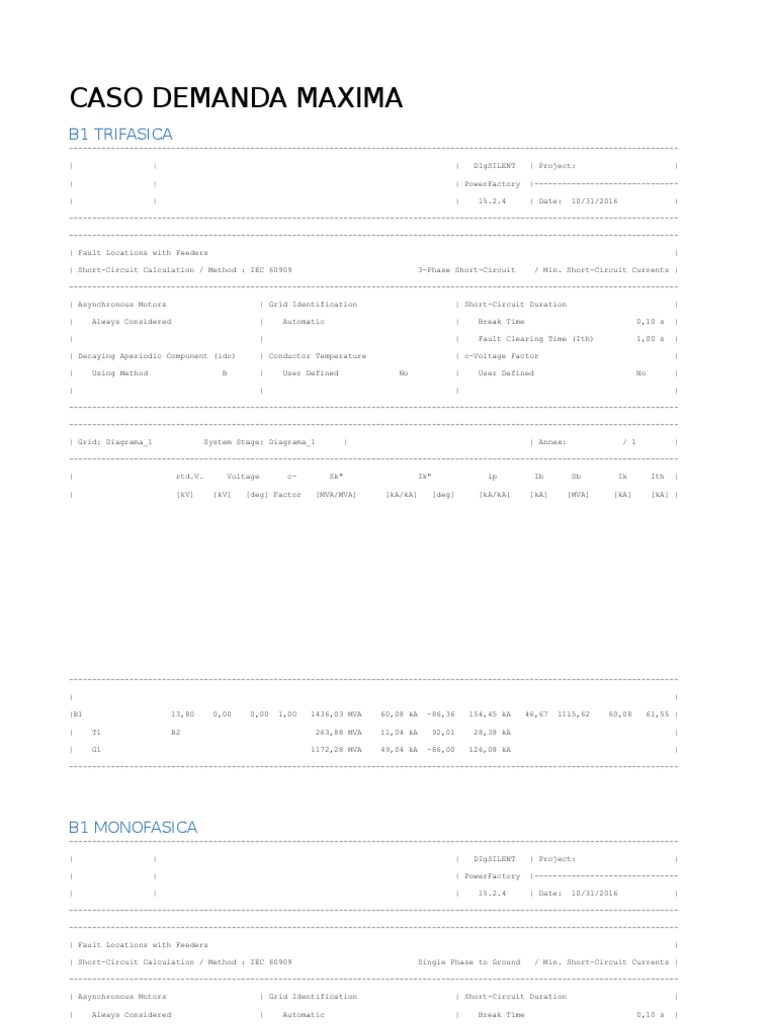 Caso Demanda Maxima | PDF