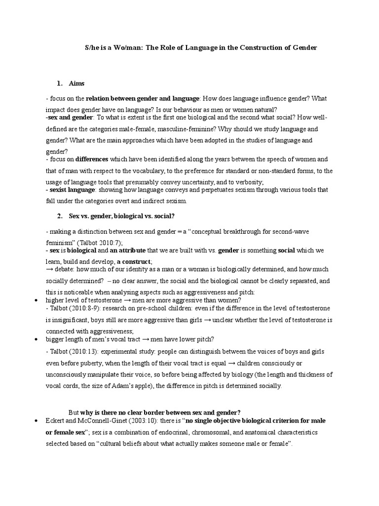Gendered Language: How Language Shapes Gender Roles | PDF | Sexism | Gender