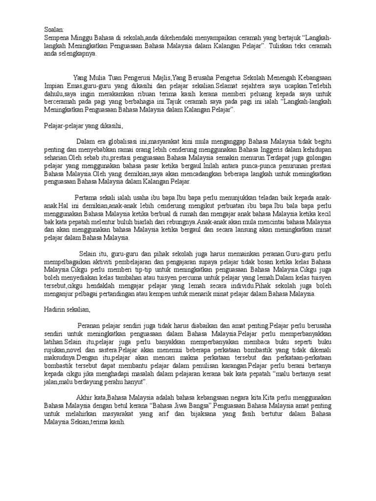 Karangan Jenis Ceramah | PDF