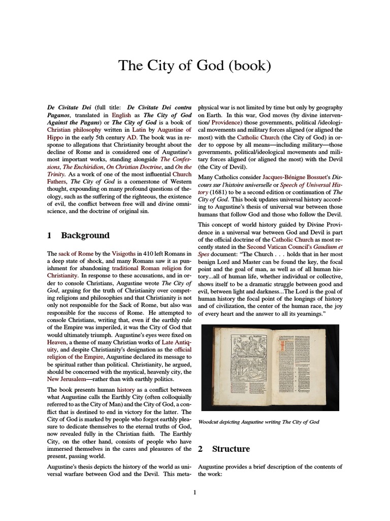 The City of God (Book) | PDF | Theism | God