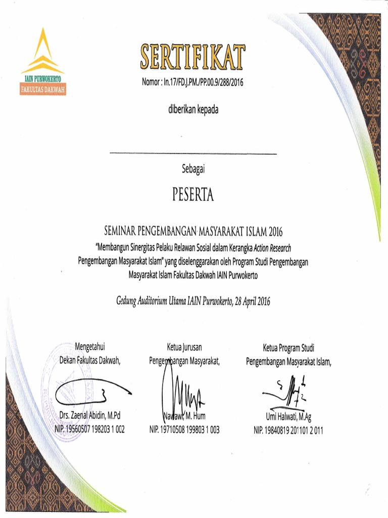 Sertifikat Tofik | PDF