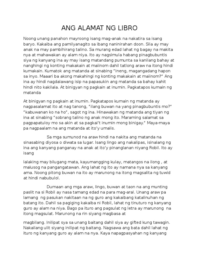 Ang Alamat NG Libro | PDF