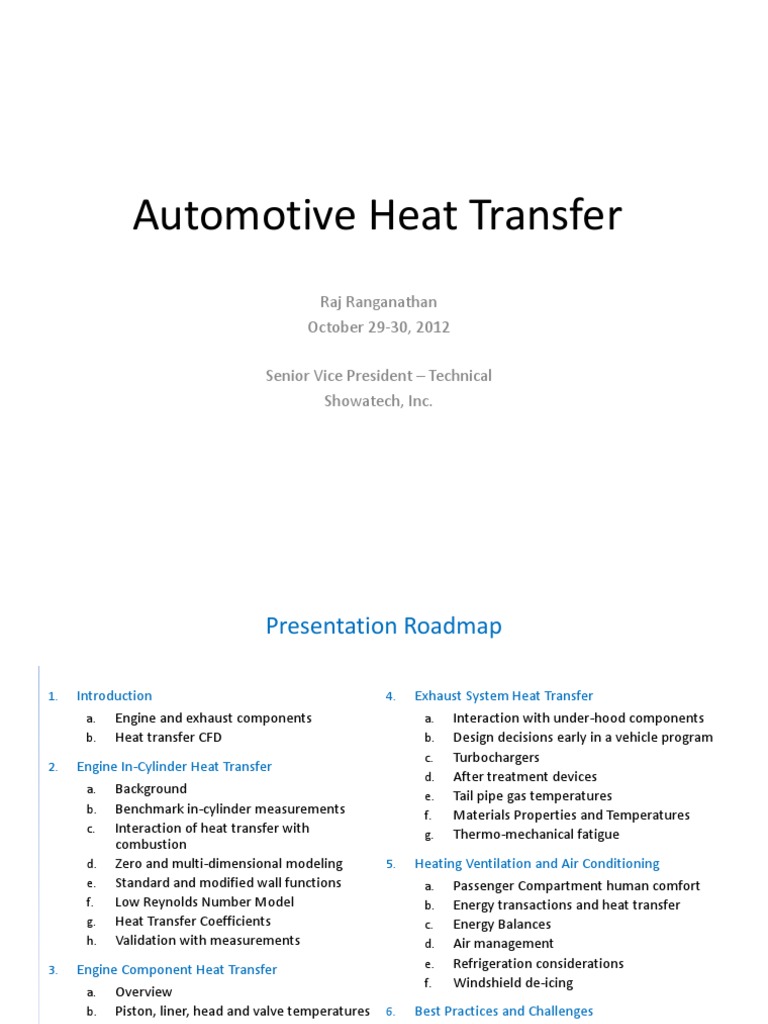 Automotive Heat Transfer Insights | PDF | Internal Combustion Engine ...