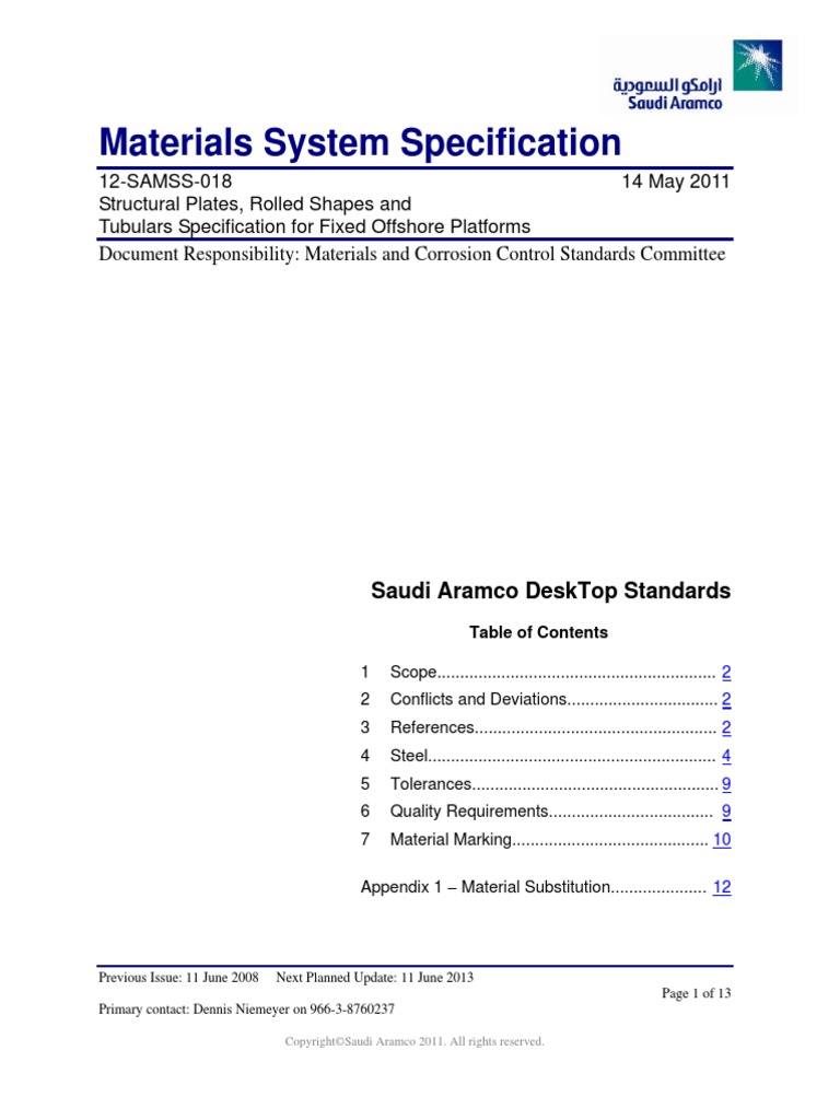 Materials System Specification | PDF | Structural Steel | Specification ...