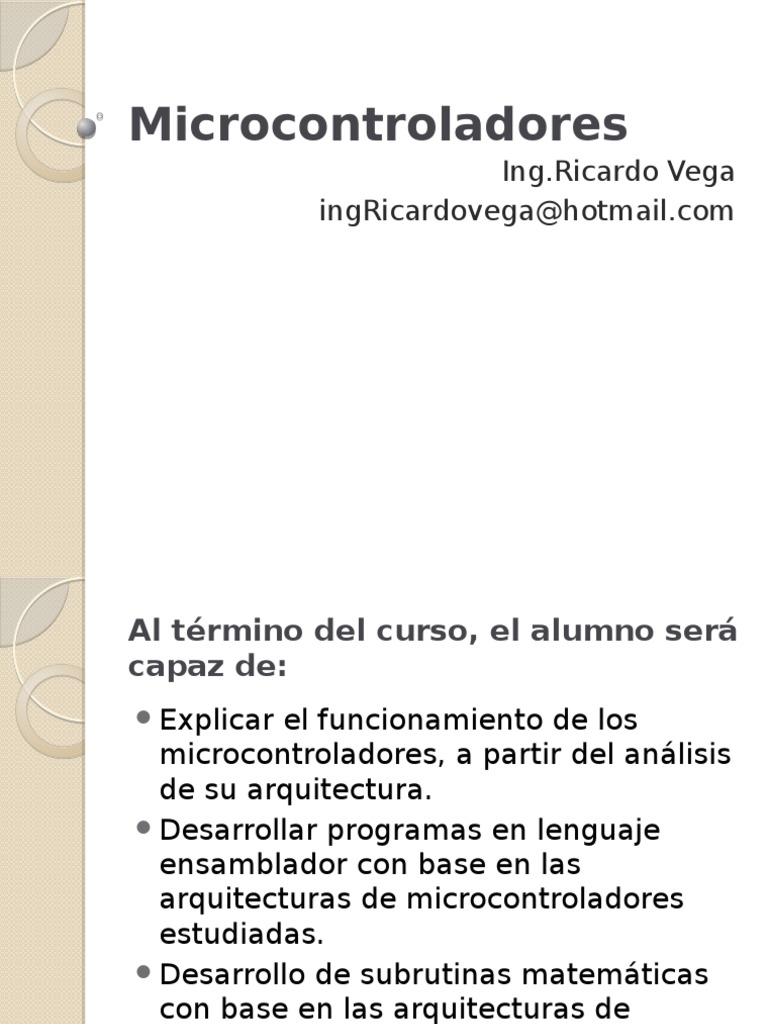 Introducción a Microcontroladores PIC | PDF | Microcontrolador ...