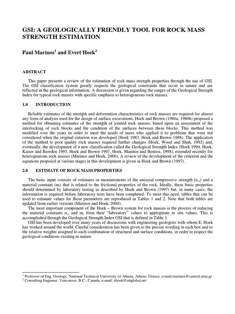 Marinos & Hoek - 2000 - GSI-A Geologically Friendly Tool For Rock Mass ...
