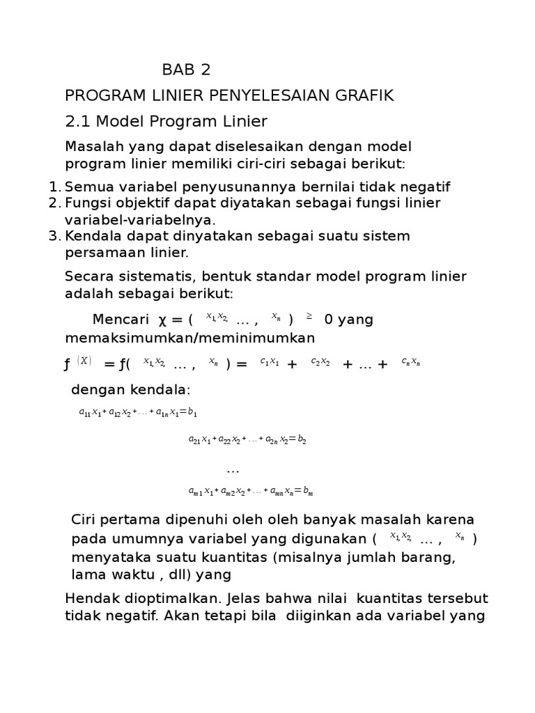 Program Linier | PDF