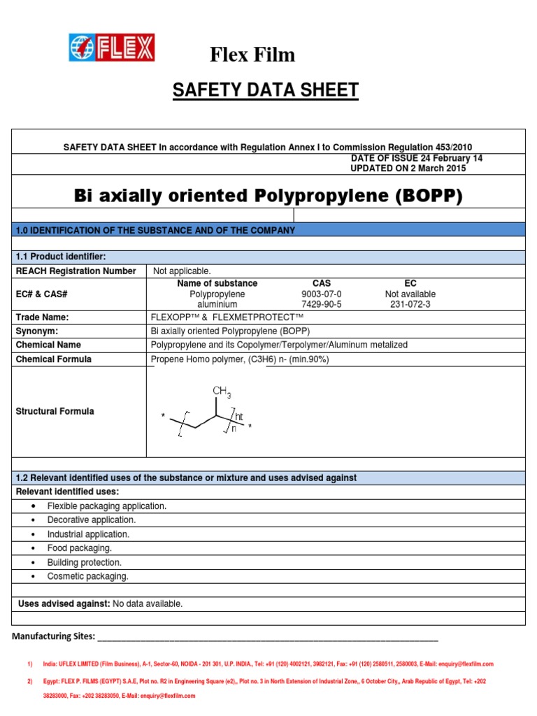 Flexible Packaging For Chemicals | PDF | Occupational Safety And Health ...