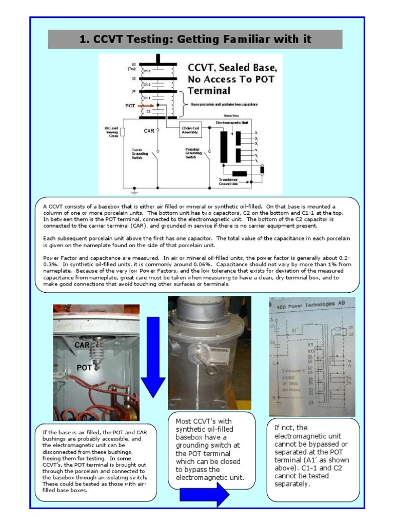 CCVT Test Guide May 2010 | PDF | Capacitor | Equipment