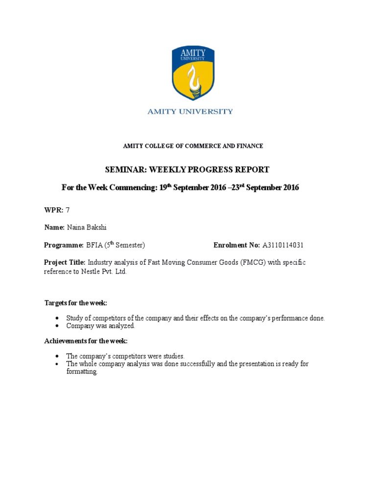 WPR - 7 (Seminar) | PDF