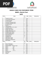 Office Stationery Request Form | PDF