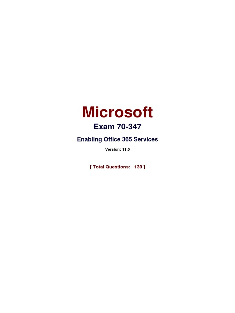 Microsoft 70 347 PDF | PDF | Office 365 | Share Point