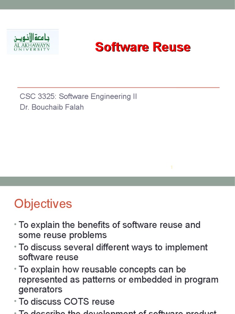Chap 6 - Software Reuse | PDF | Component Based Software Engineering | Software Design Pattern