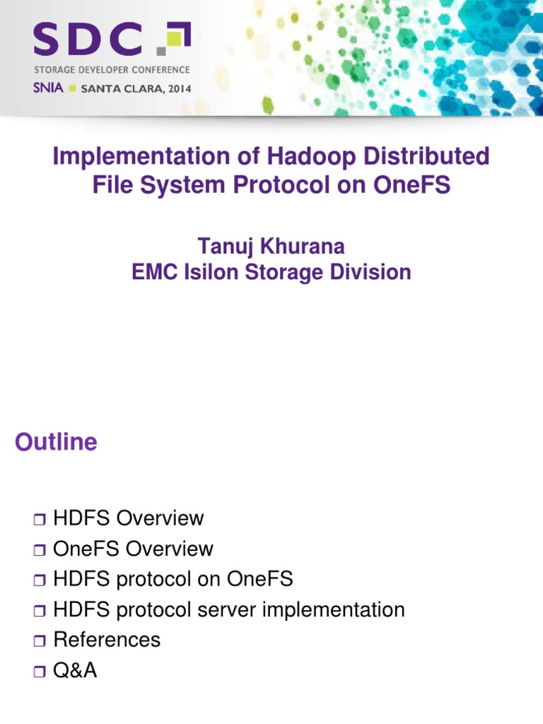 Implementation of Hadoop Distributed File System Protocol On Onefs ...