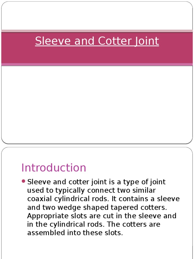 Sleeve and Cotter Joint | PDF